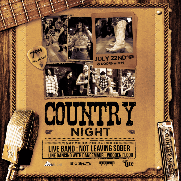 Country Night - Live Cover Band and Line Dance Instructor - Big Shots ...