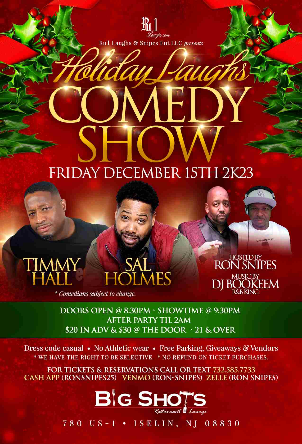 Holiday Laughs - Big Shots Restaurant & Lounge
